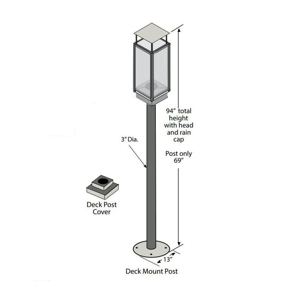 Travis Industries Tempest Torch and Lantern Deck Mount with Post ...