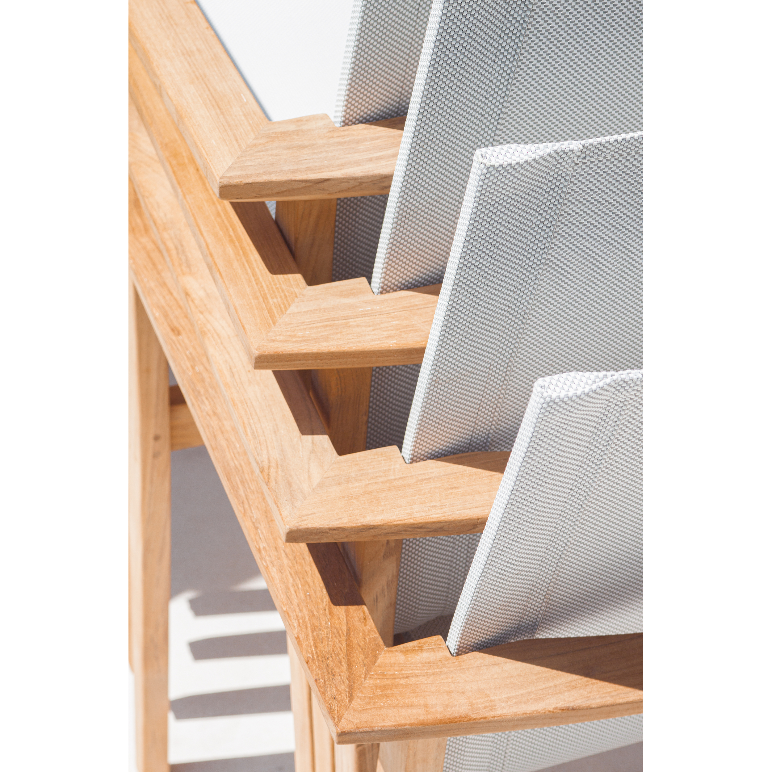 POVL Outdoor Menlo 7-Piece 95" Rectangular Patio Dining Set | AuthenTEAK