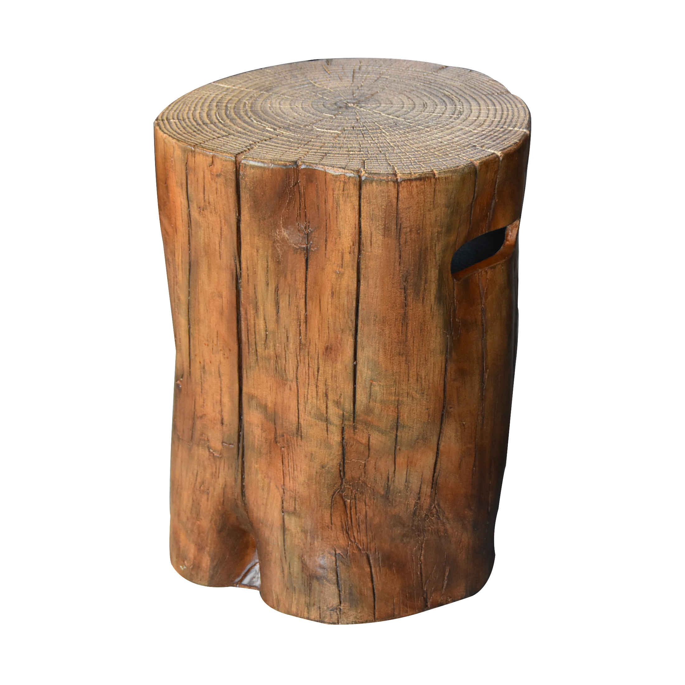 Elementi Manchester 19" Round Concrete Tank Cover - Redwood | AuthenTEAK
