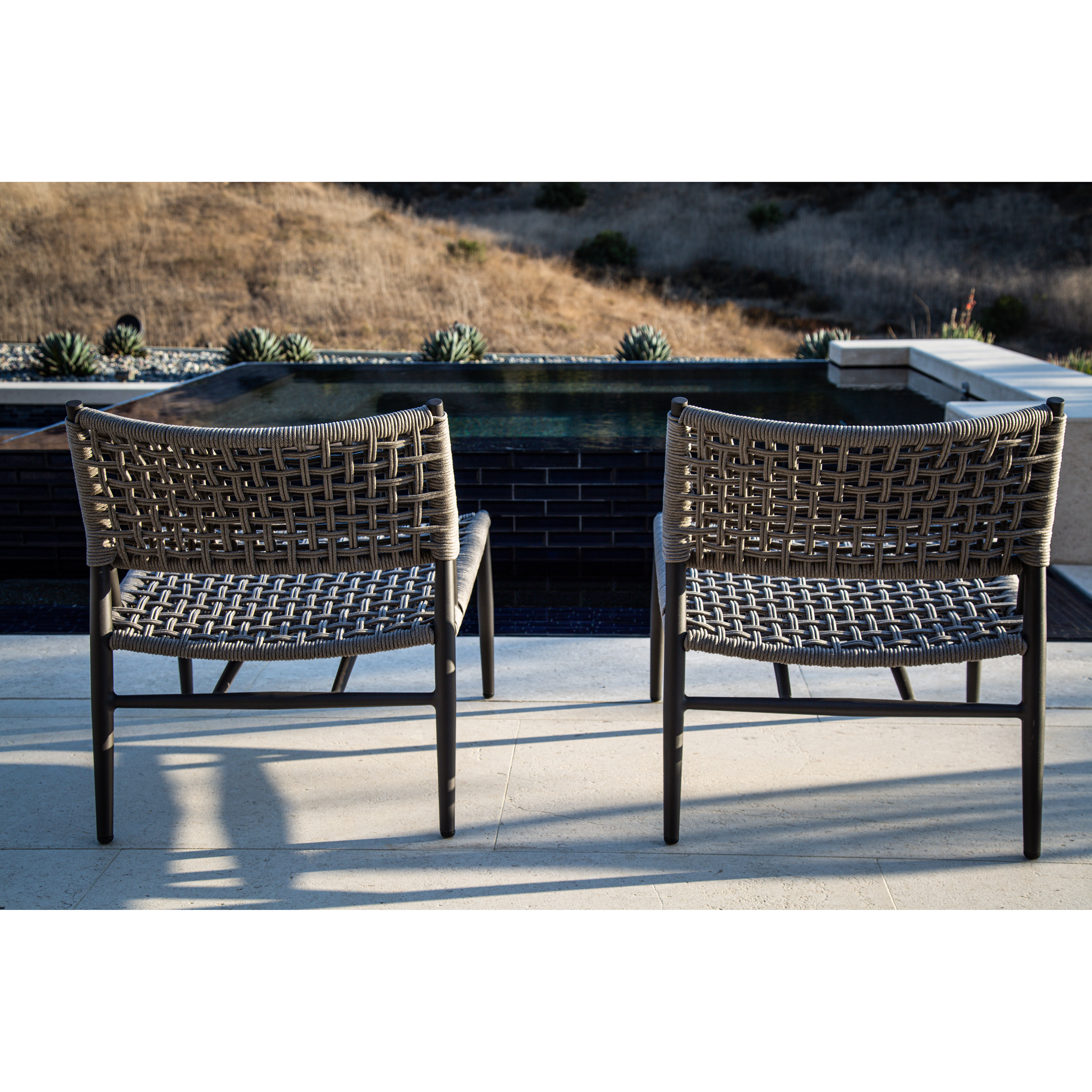 Sunset West Grigio Rope Weave Accent Chair | AuthenTEAK
