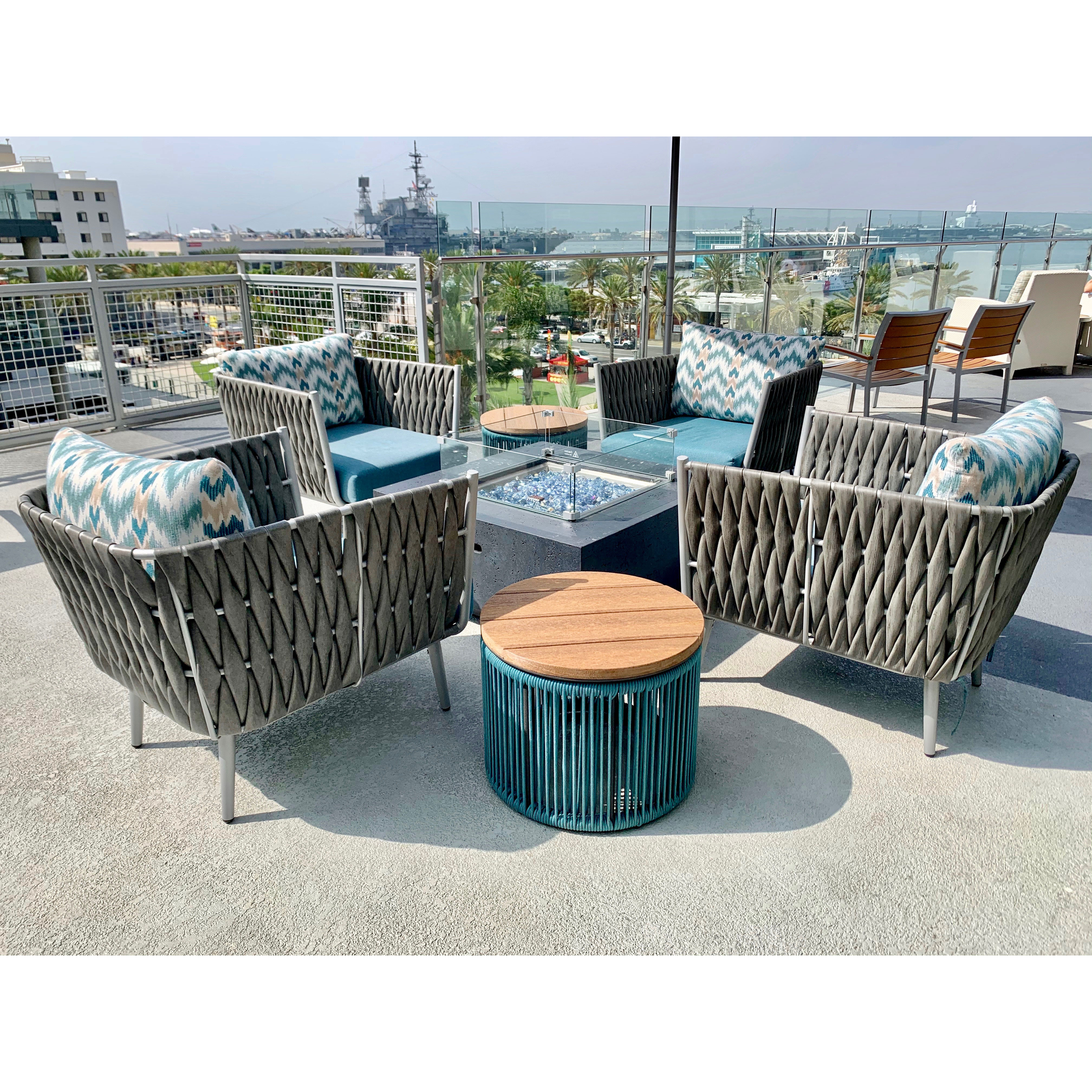 Source Furniture Skye 20" Aluminum Round Side Table | AuthenTEAK