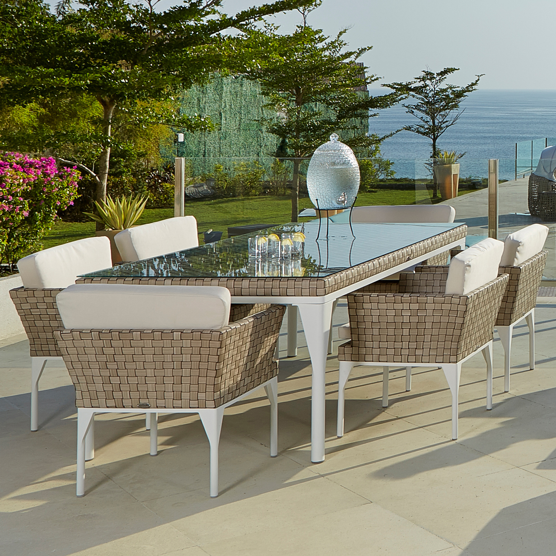 Skyline Design Brafta 87" Aluminum Rectangular Dining Table | AuthenTEAK