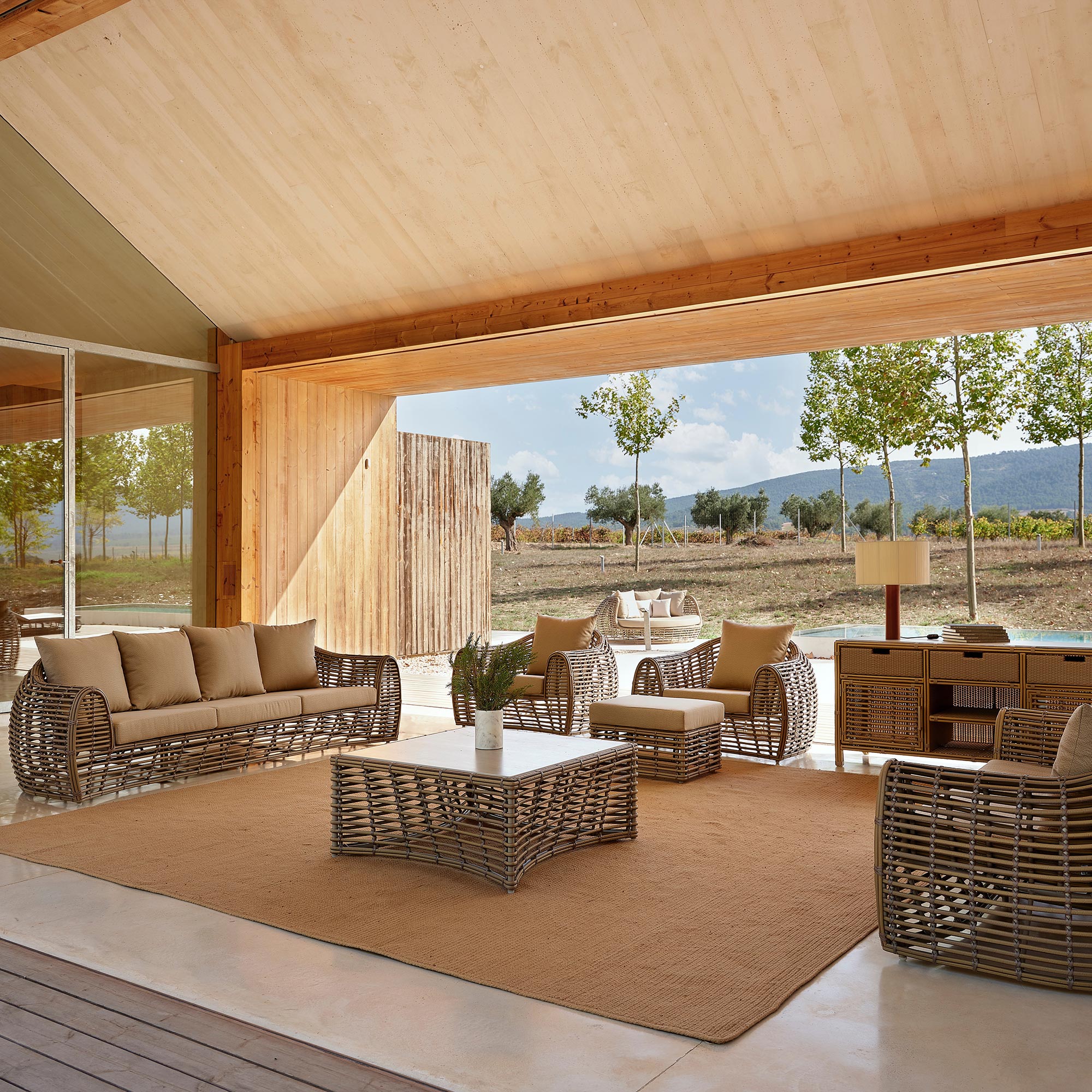 Skyline Design Ruby 39" Woven Square Coffee Table | AuthenTEAK