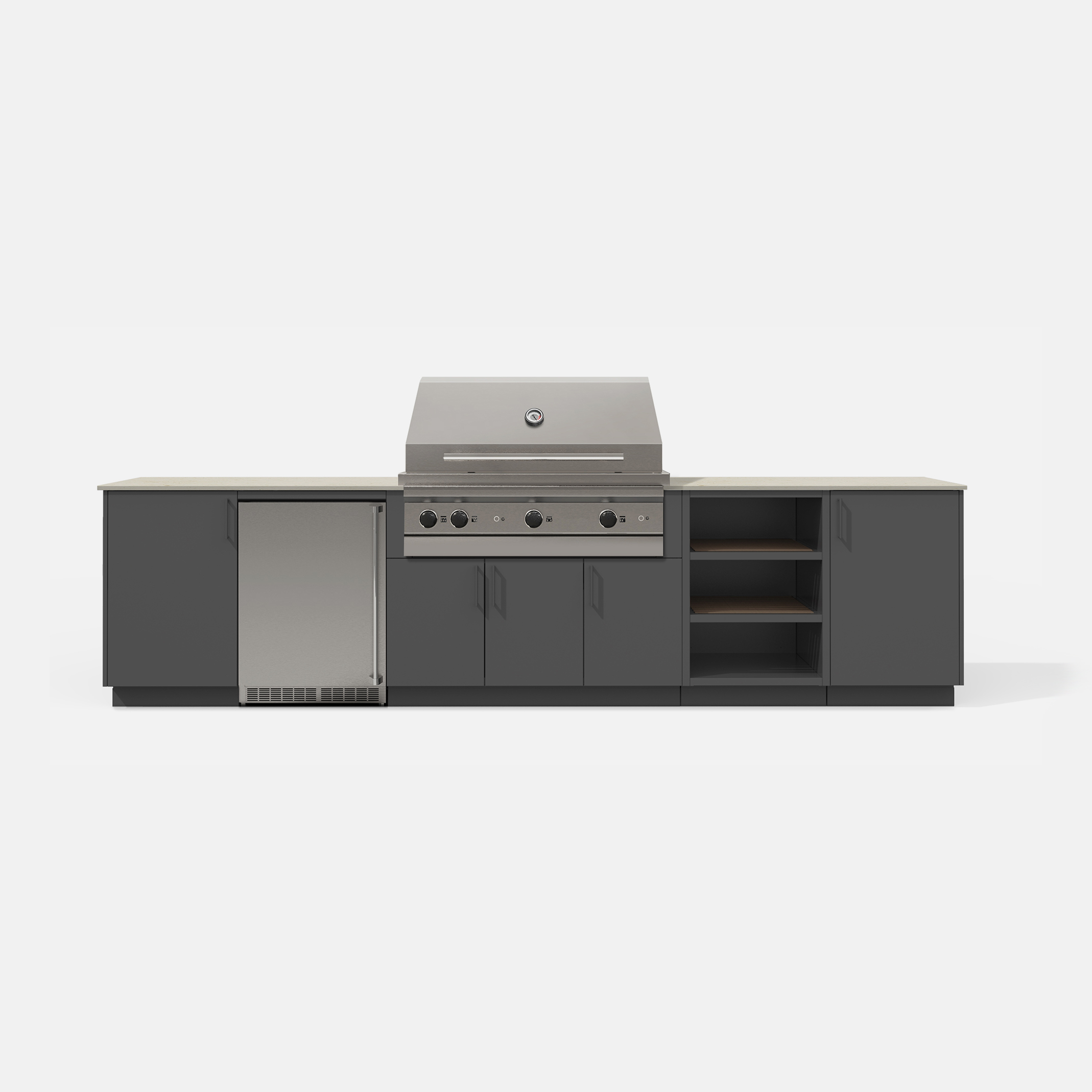 Urban Bonfire Taïga 11.75' Outdoor Kitchen Island with Hestan Aspire 42 ...