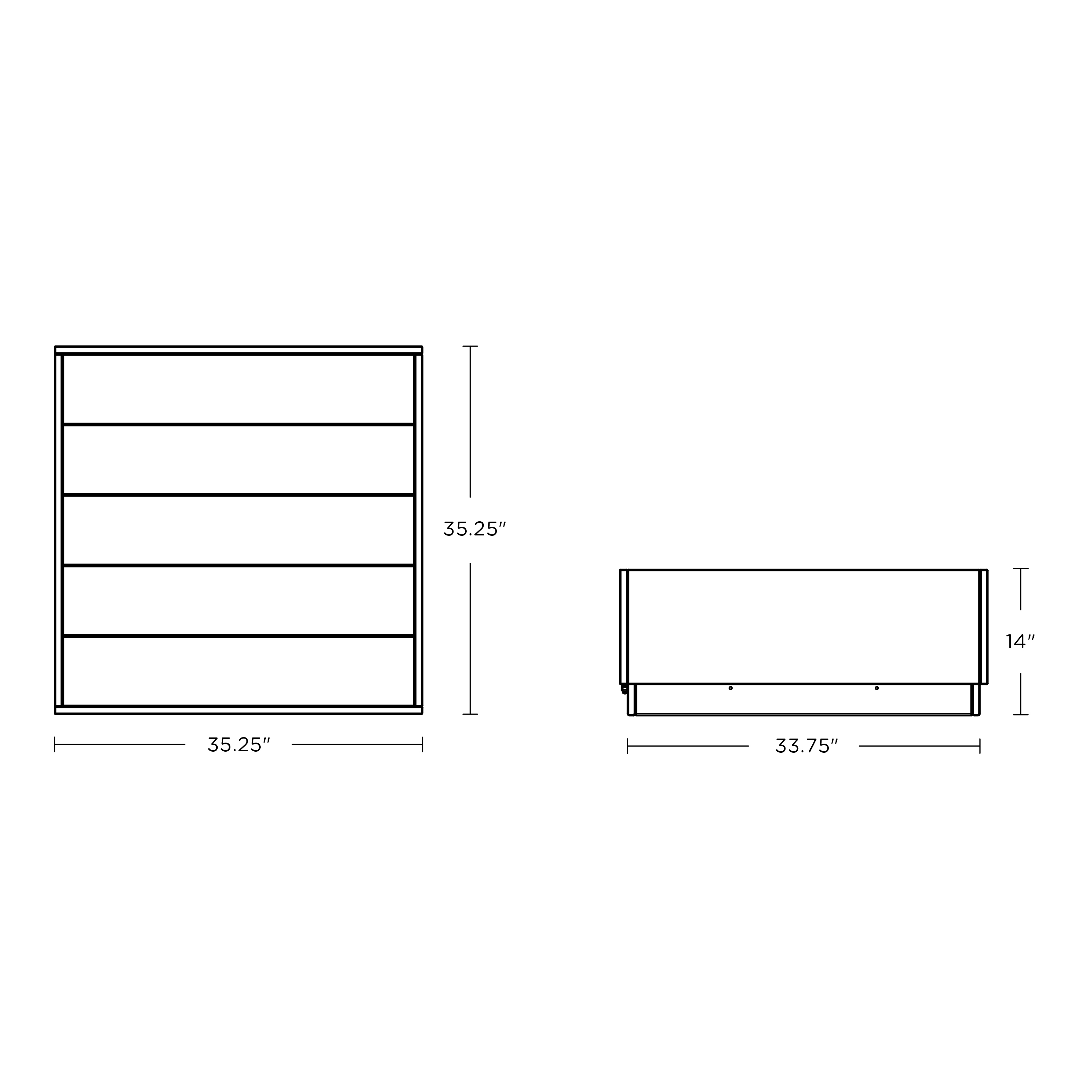 Polywood Elevate 36" Square Modular Table | AuthenTEAK