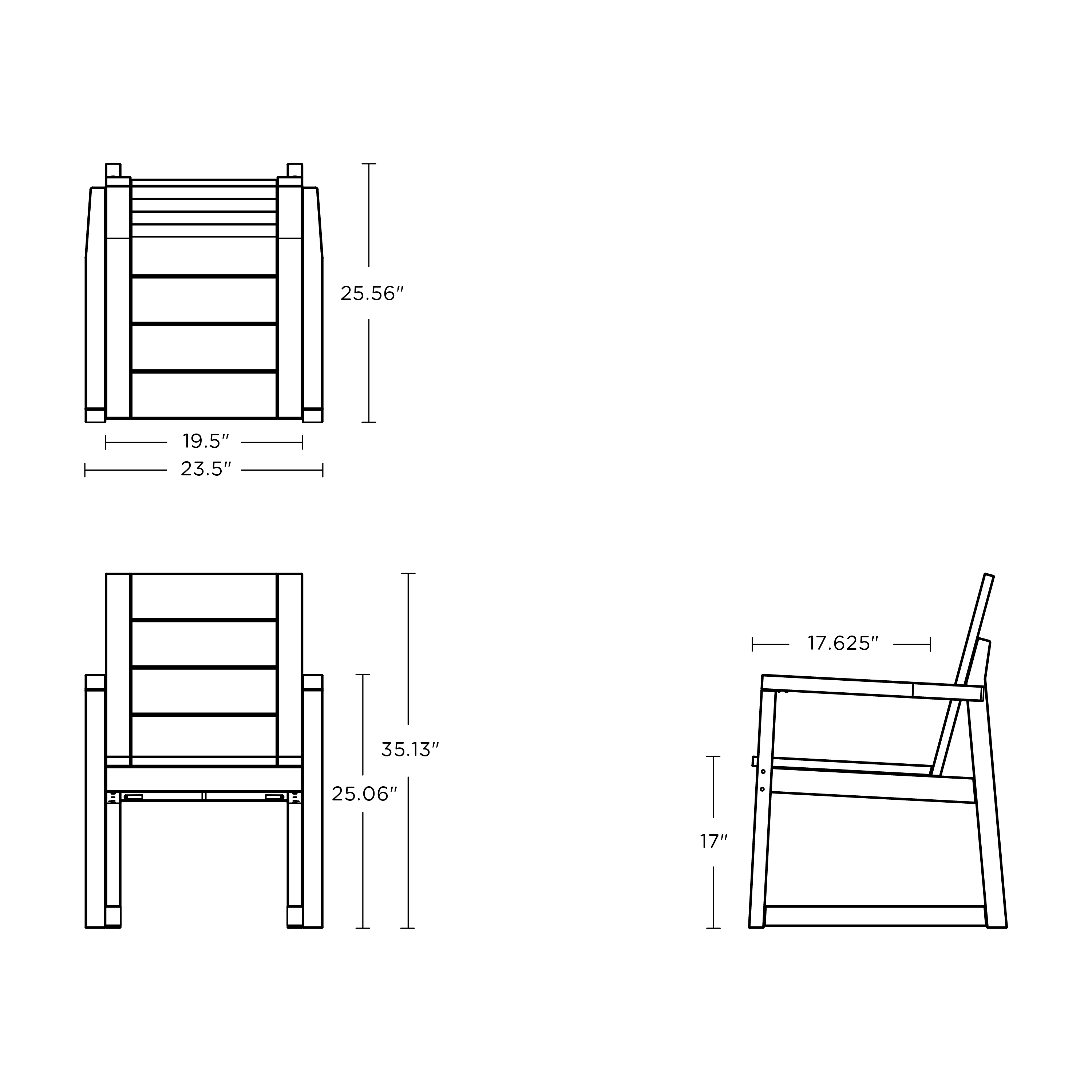 Polywood Elevate 7-Piece Parsons Table & Side Chair Dining Set | AuthenTEAK