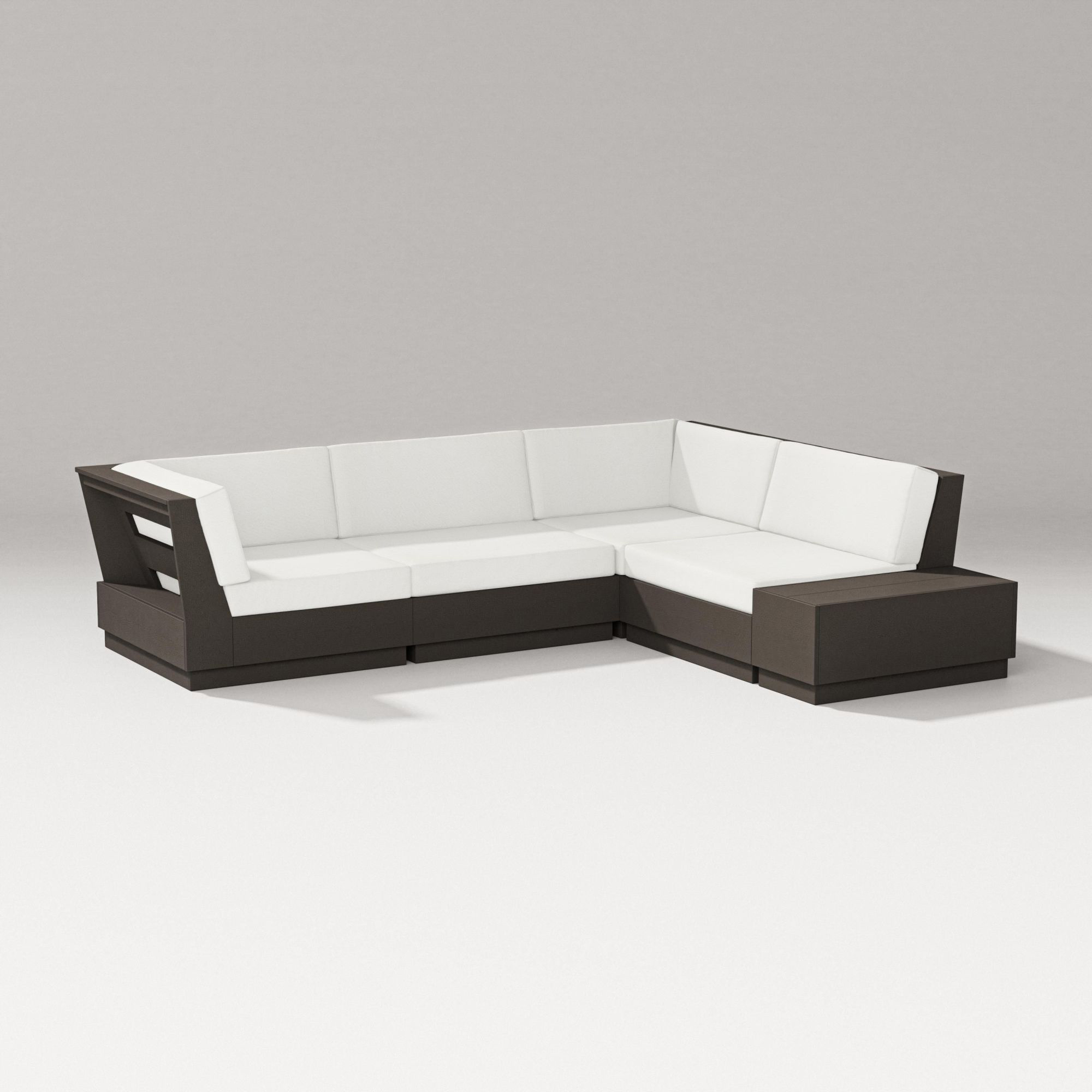 Polywood Elevate 5-Piece L-Shaped Corner Outdoor Sectional Set | AuthenTEAK