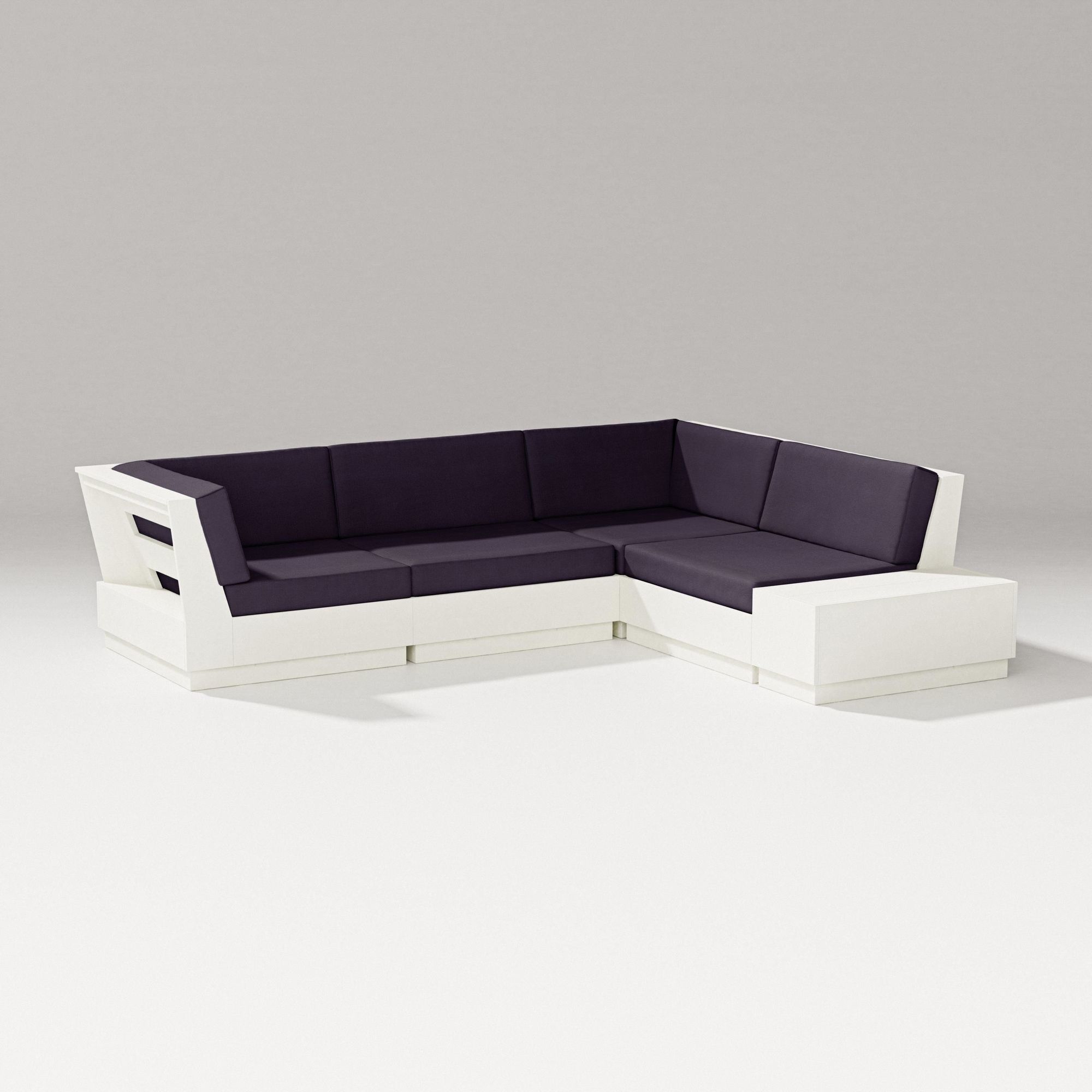 Polywood Elevate 5-Piece L-Shaped Corner Outdoor Sectional Set | AuthenTEAK