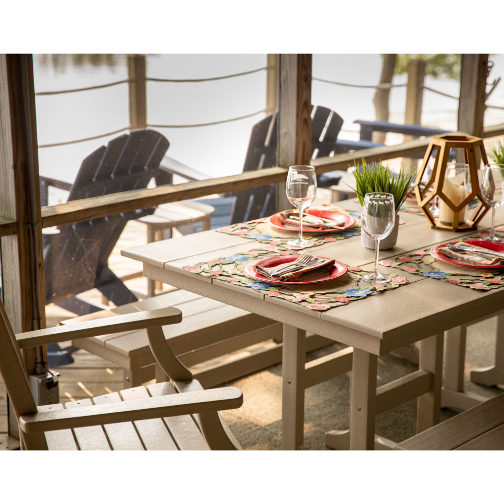 Polywood Farmhouse 72" Rectangular Dining Table | AuthenTEAK