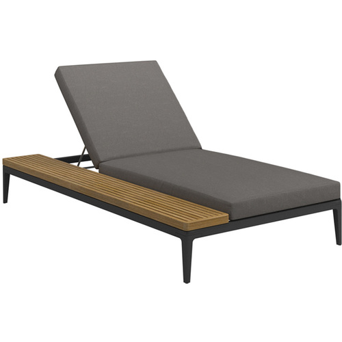 Gloster Grid Left Side Chaise Lounge with Ledge Protective Cover ...