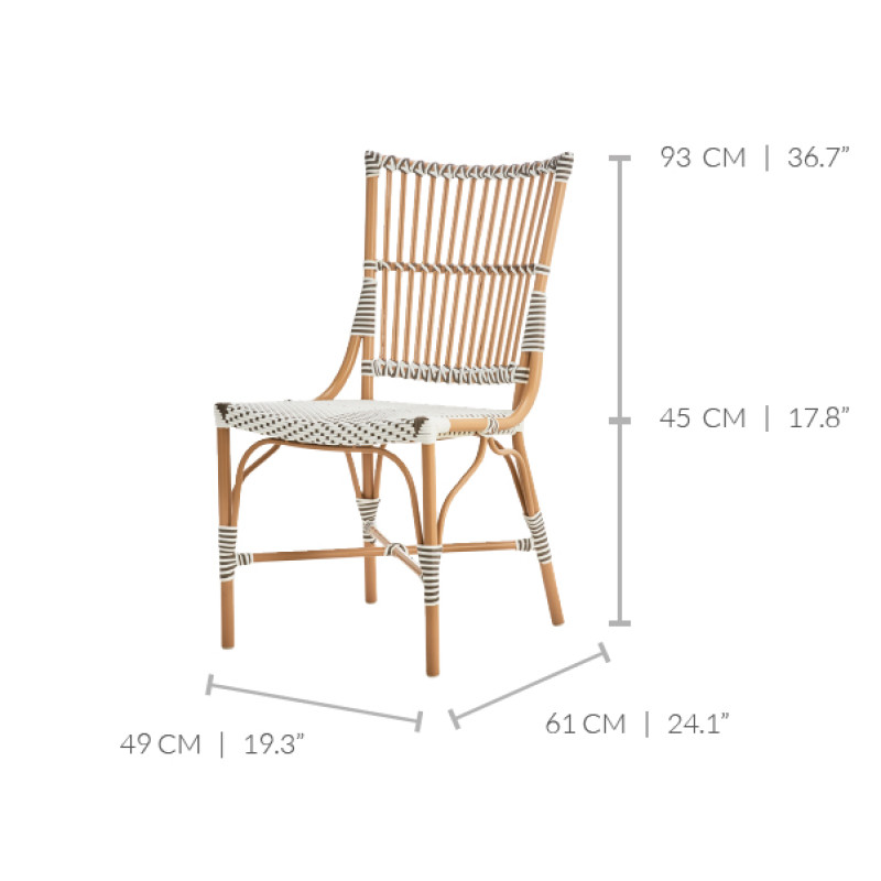 Sika Design Alu-Affäire Monique AluRattan Dining Side Chair | AuthenTEAK