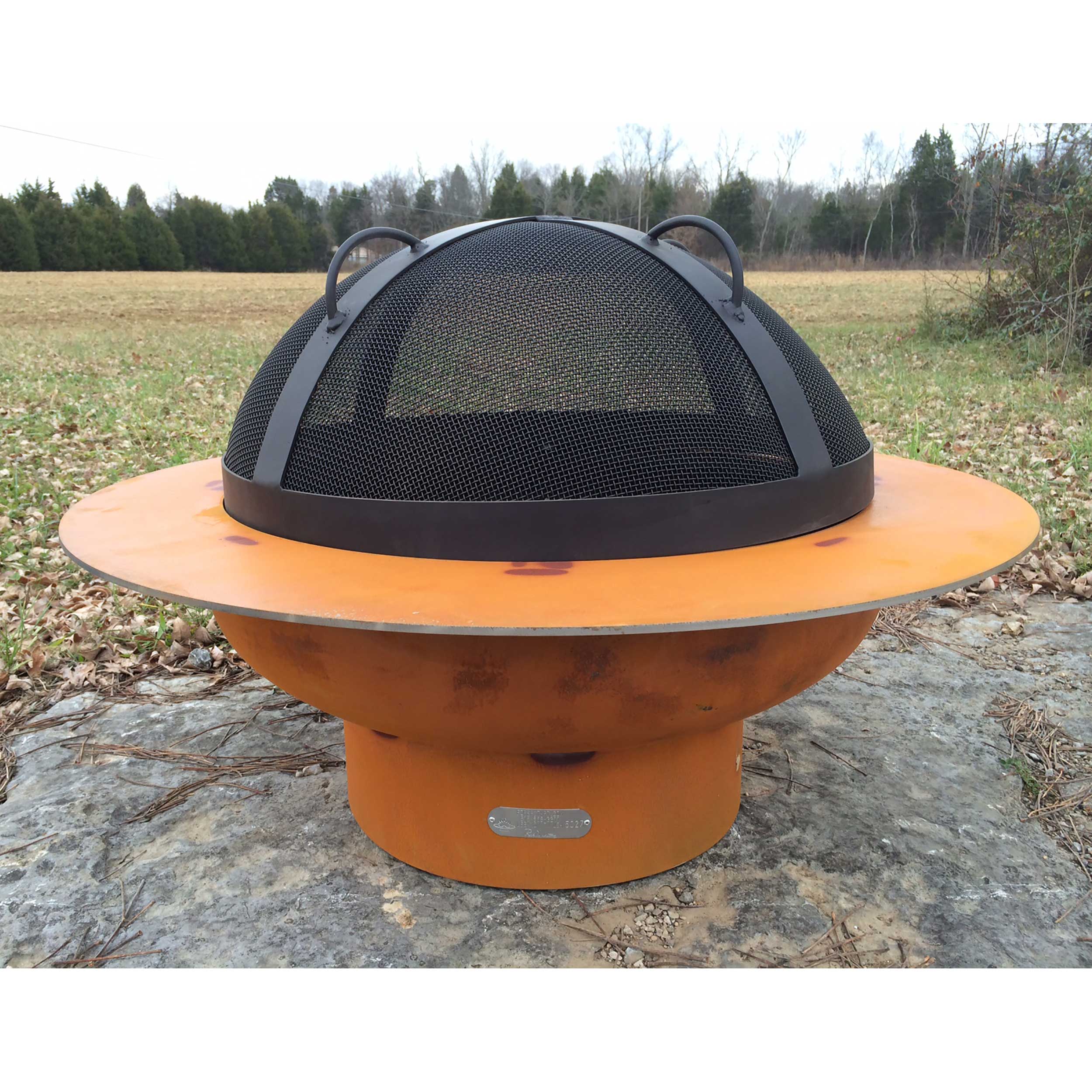 Fire Pit Art Saturn 40" Round Steel Fire Pit | AuthenTEAK