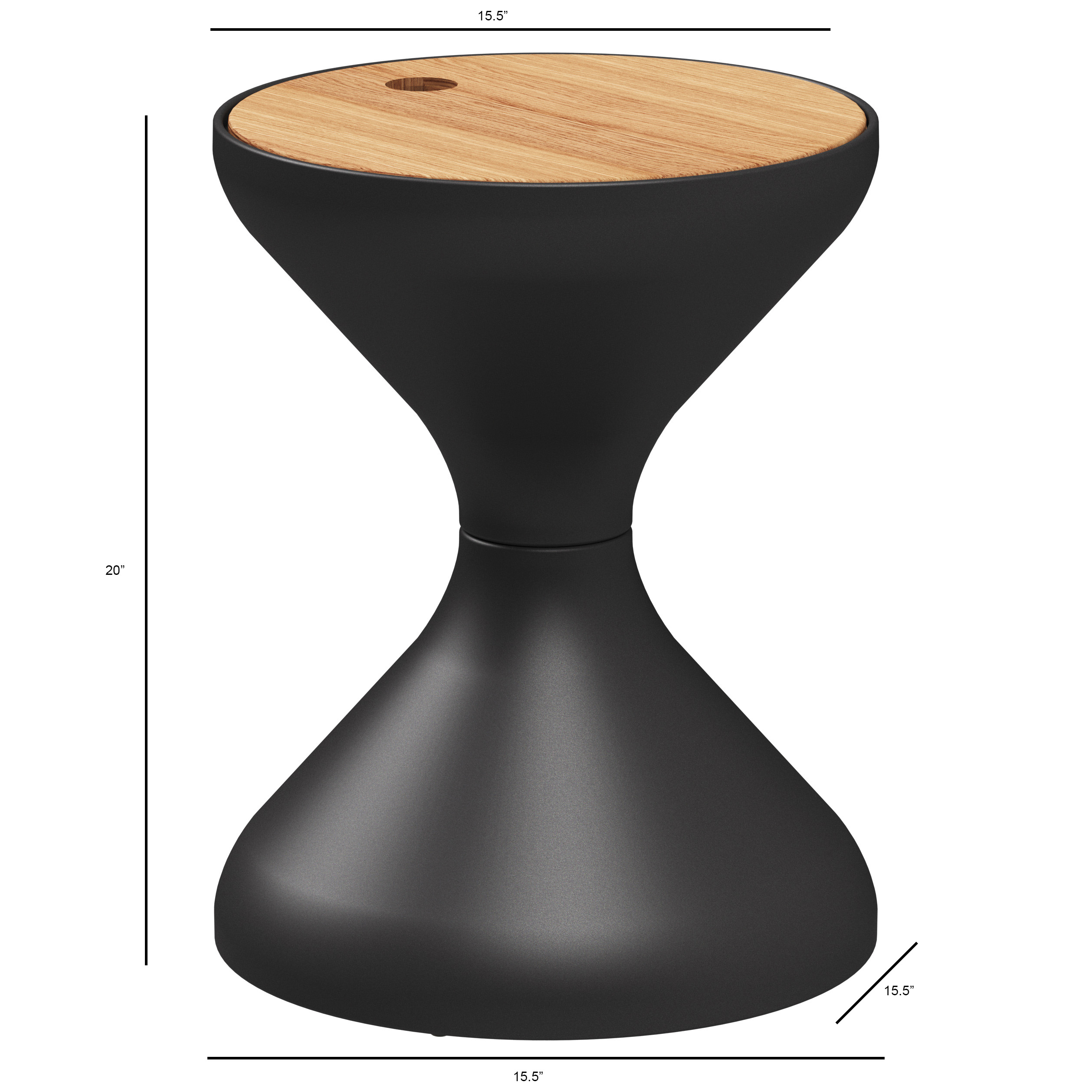 Gloster Bells 16" Aluminum Round Side Table with Ice Bucket Insert ...