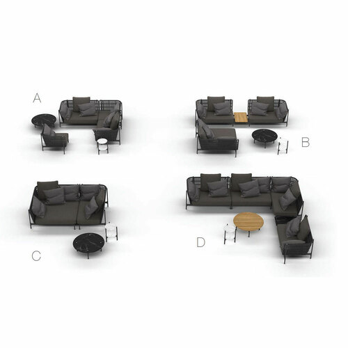 Gloster Grand Weave Right Corner/End Outdoor Sectional Unit | AuthenTEAK