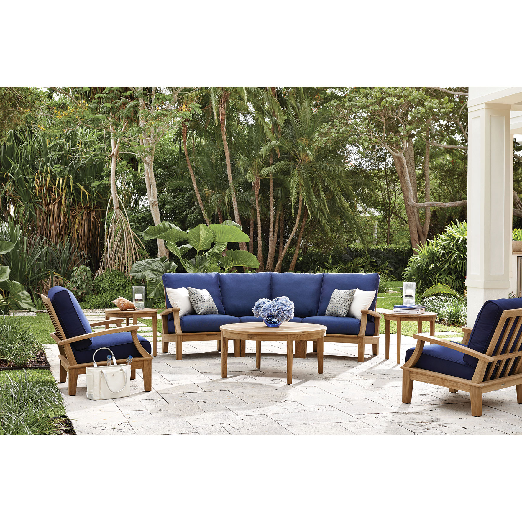 Gloster Ventura Teak Armless Outdoor Sectional Unit | AuthenTEAK