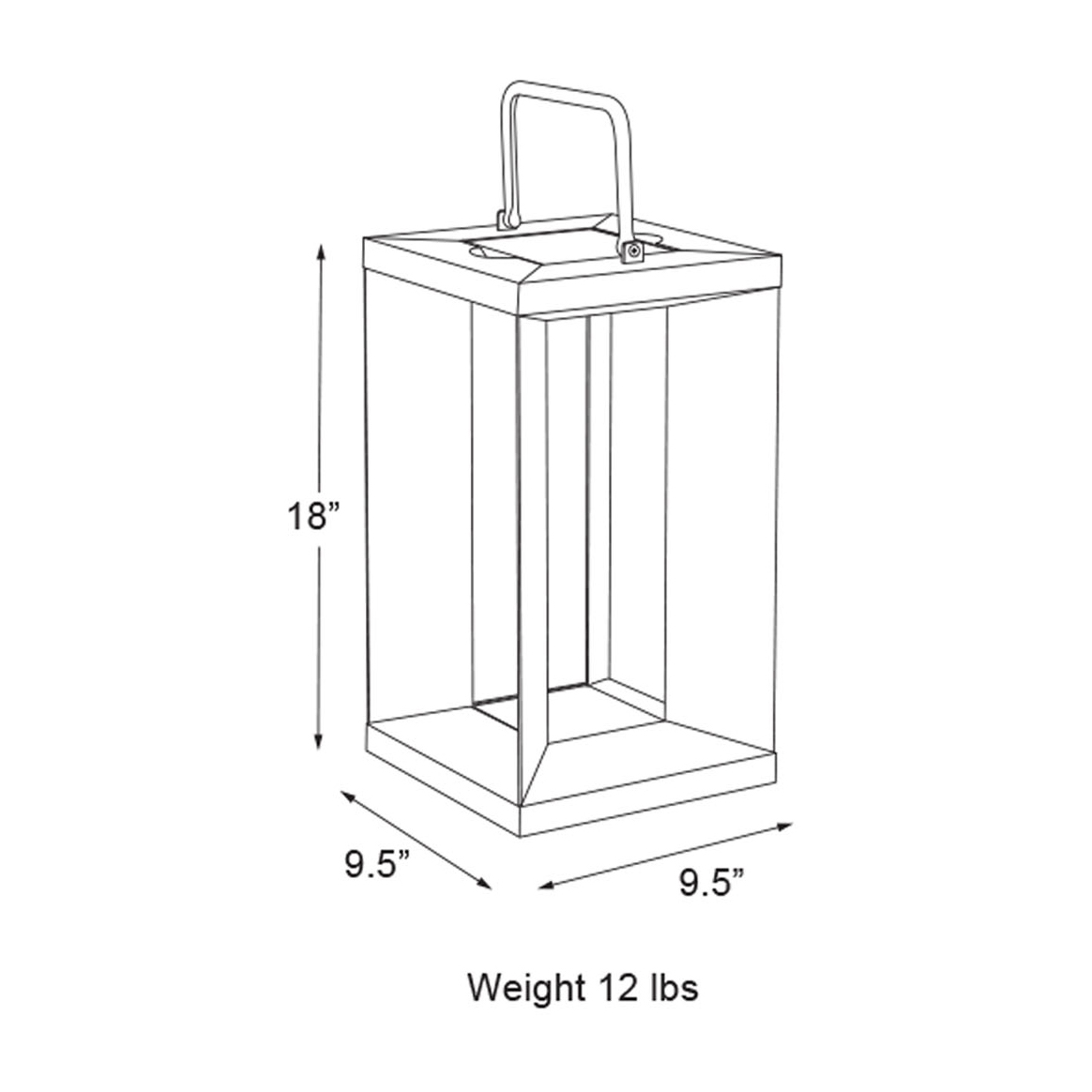 Les Jardins Blade 18" Solar LED Lantern | AuthenTEAK