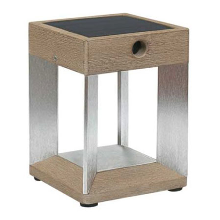 Les Jardins Blade Solar LED Anodized Aluminum Table Light | AuthenTEAK