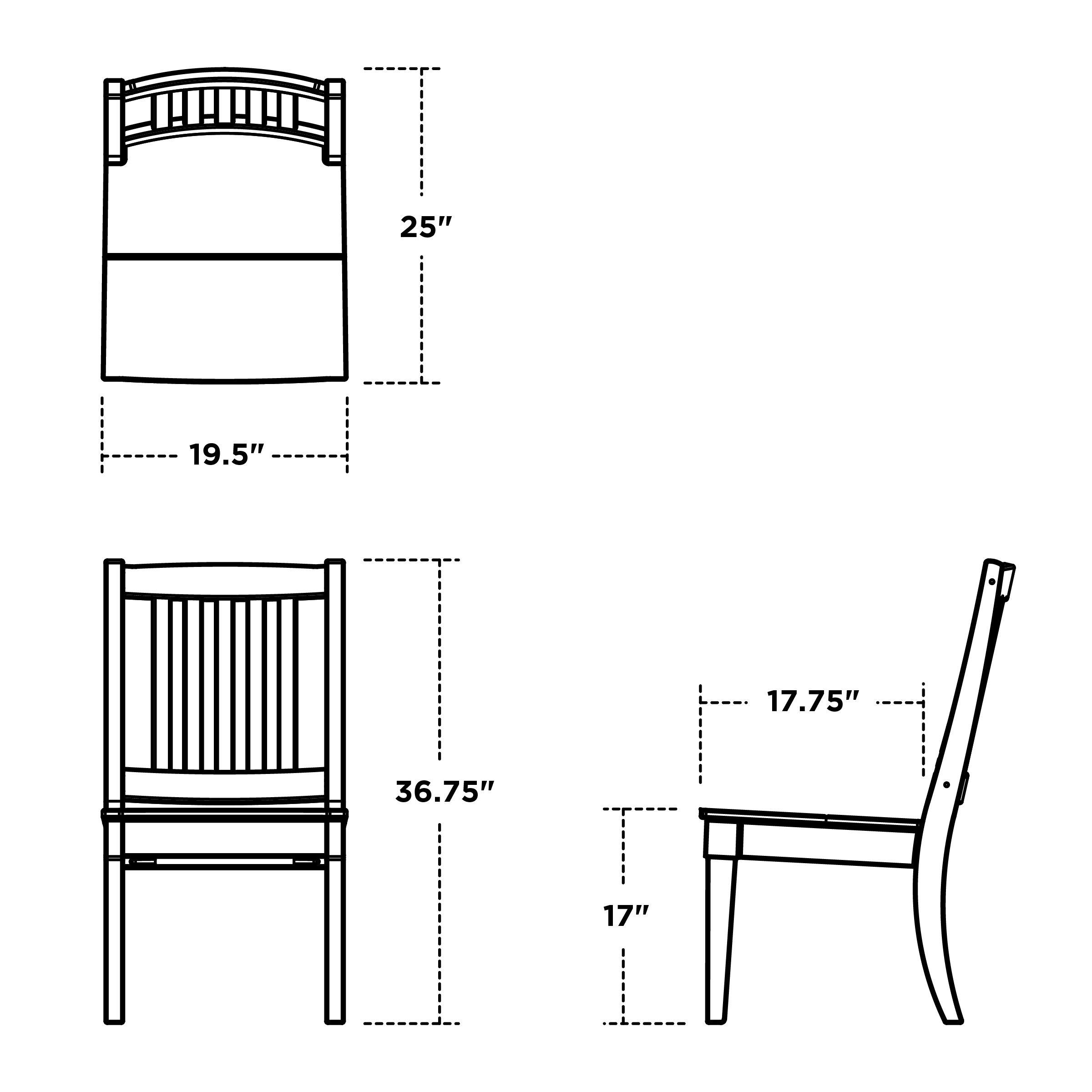 Polywood Estate Dining Side Chair | AuthenTEAK