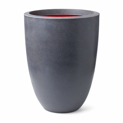 Capi Urban Elegant Vase Low Smooth Planter - Dark Grey | AuthenTEAK