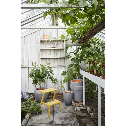 Capi Urban Elegant Vase Low Smooth Planter - Dark Grey | AuthenTEAK