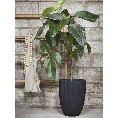 Capi Urban Elegant Vase Low Smooth Planter - Dark Grey | AuthenTEAK
