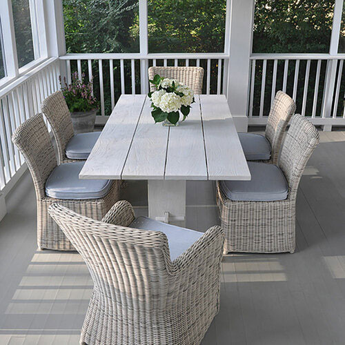 Kingsley Bate 72 76 Rectangular Dining Table Set Protective Cover