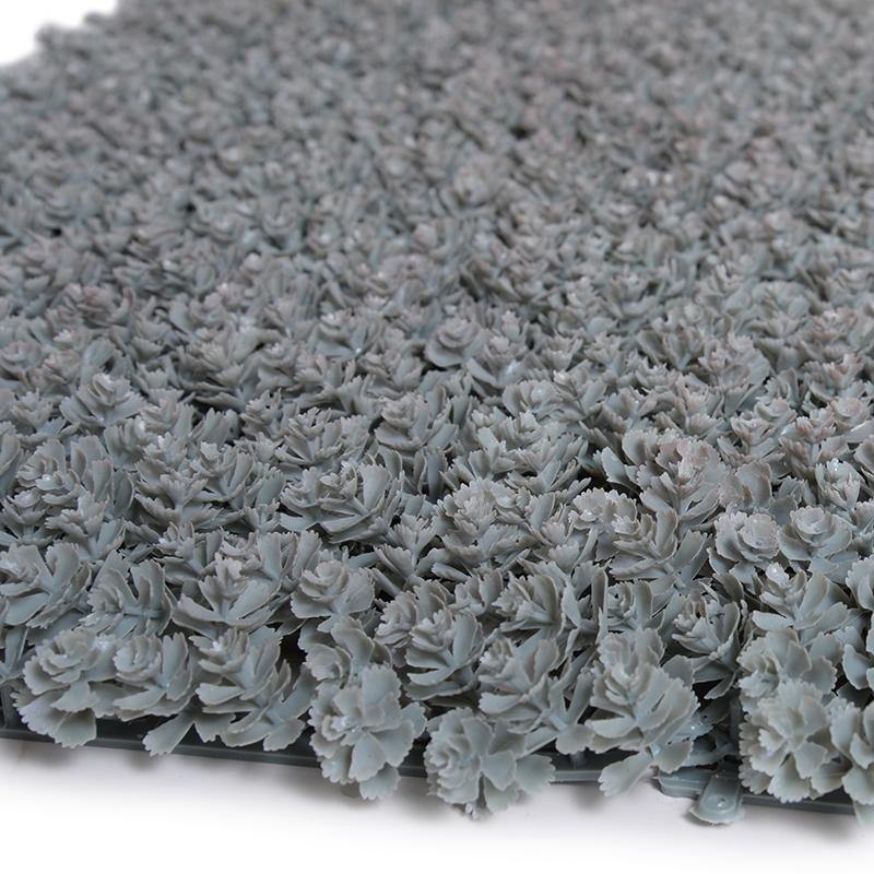 Enduraleaf 21" Gray Faux Sedum Mat - Set of 9 | AuthenTEAK