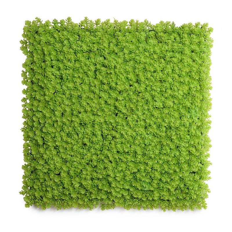 Enduraleaf 21" Light Green Faux Sedum Mat - Set of 9 | AuthenTEAK