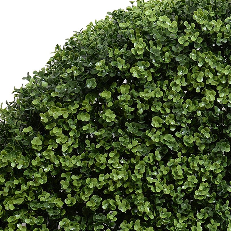 Enduraleaf 65" Faux Boxwood Arc Hedge in Planter | AuthenTEAK