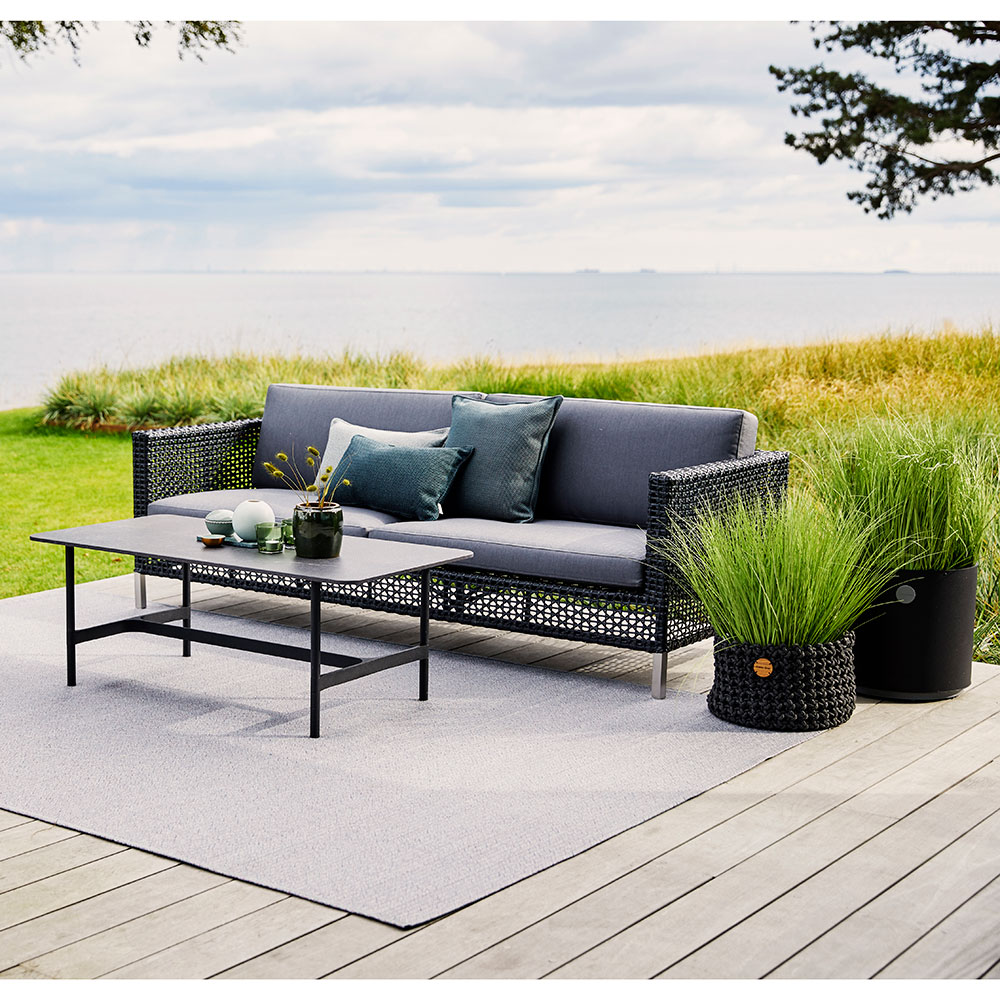Cane-line Twist 37" Aluminum Rectangular Coffee Table | AuthenTEAK