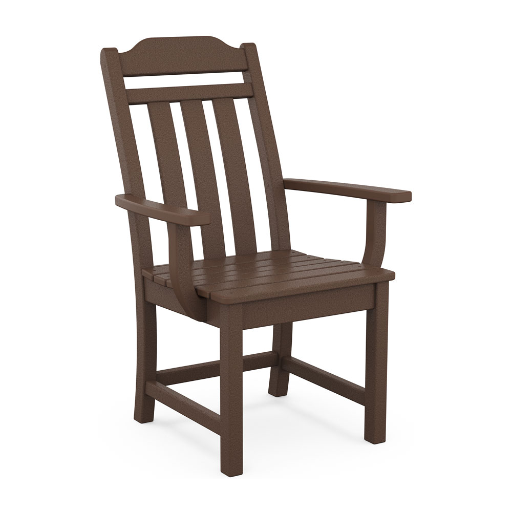 Polywood Cottage 5-Piece Round Dining Set with Trestle Legs | AuthenTEAK