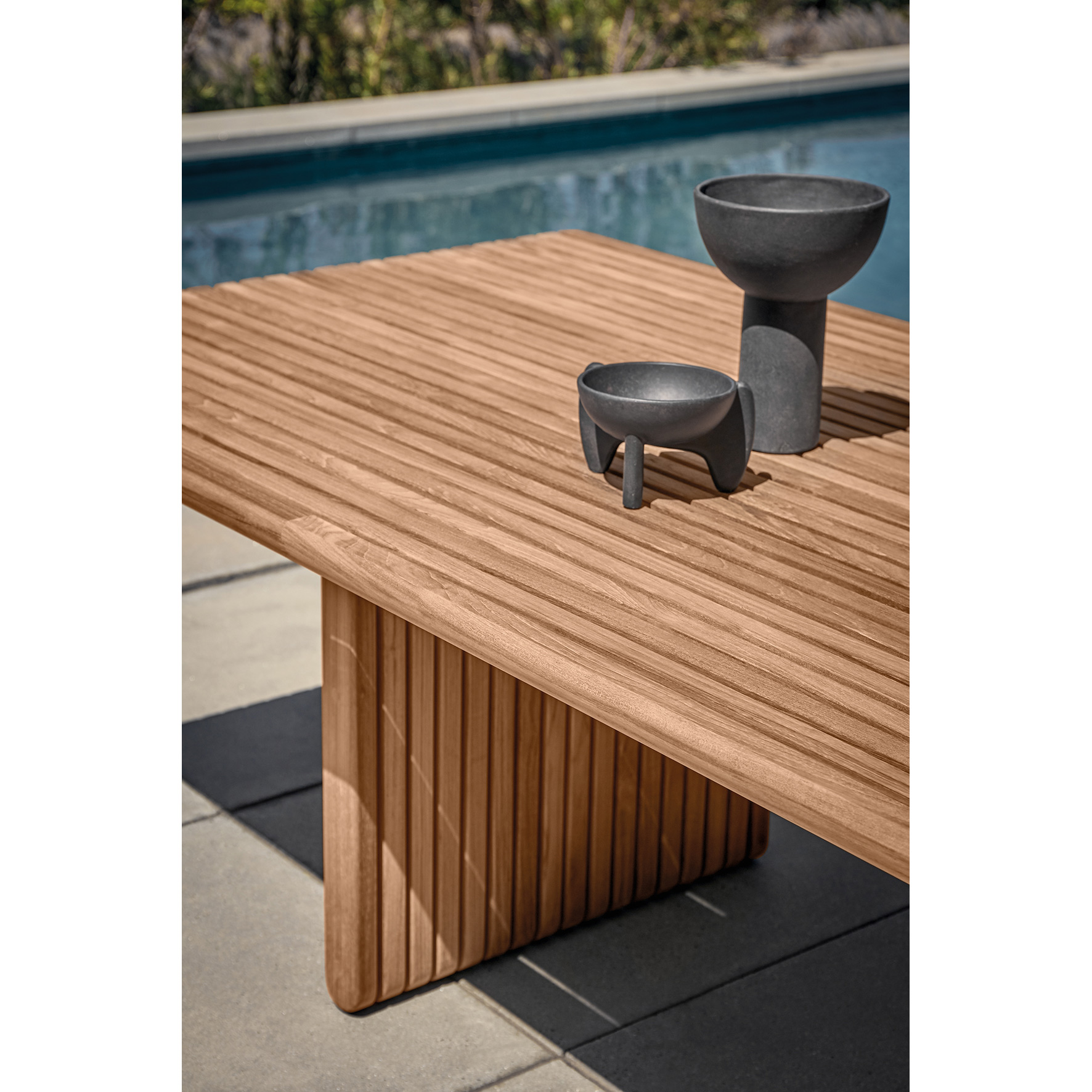 Gloster Deck 114" Teak Rectangular Dining Table | AuthenTEAK