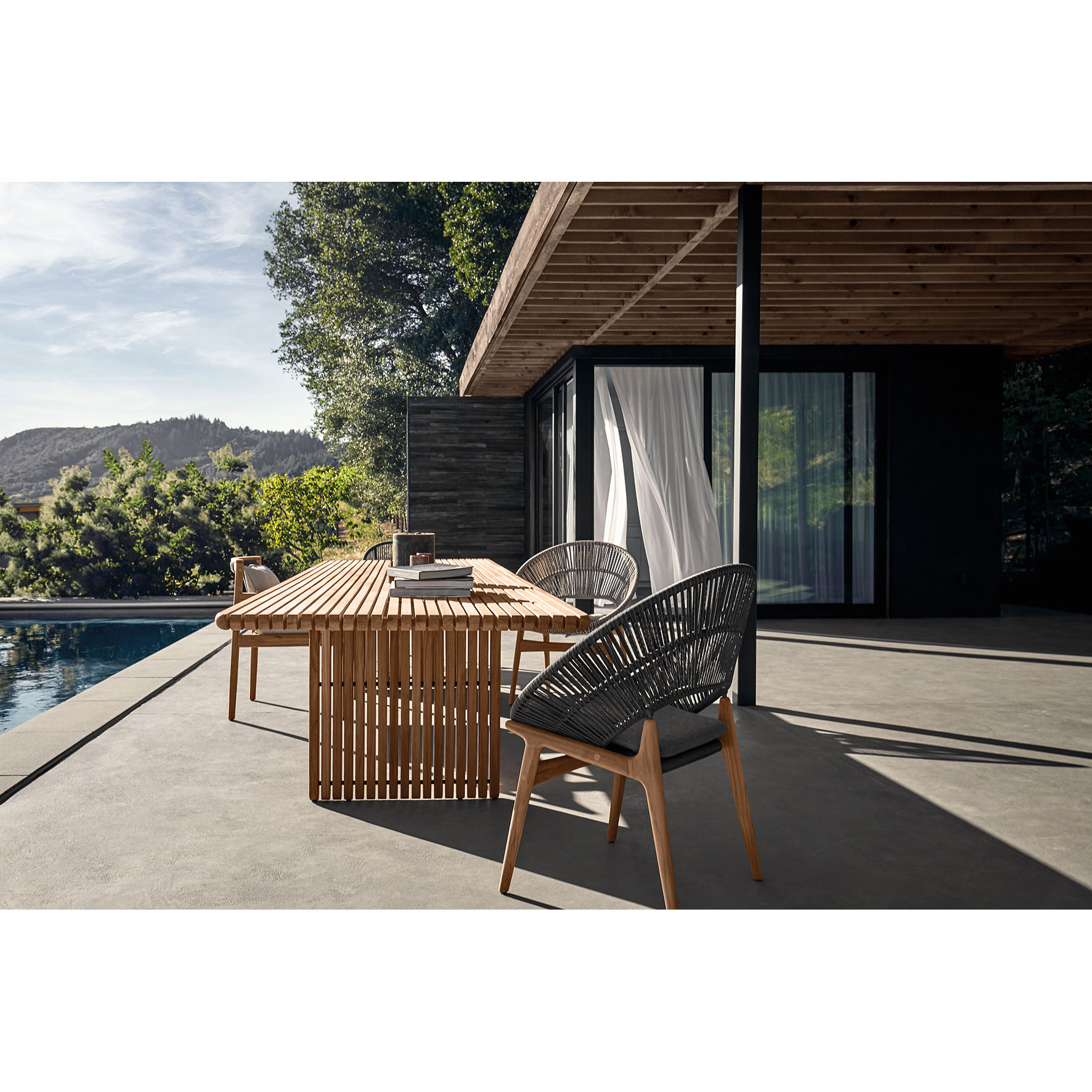 Gloster Deck 144" Teak Rectangular Dining Table | AuthenTEAK