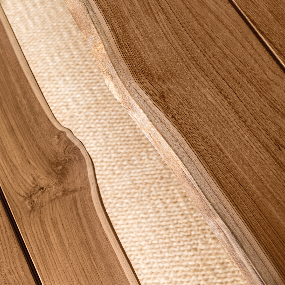 Gloster Raw Split 177" Teak Rectangular Dining Table | AuthenTEAK