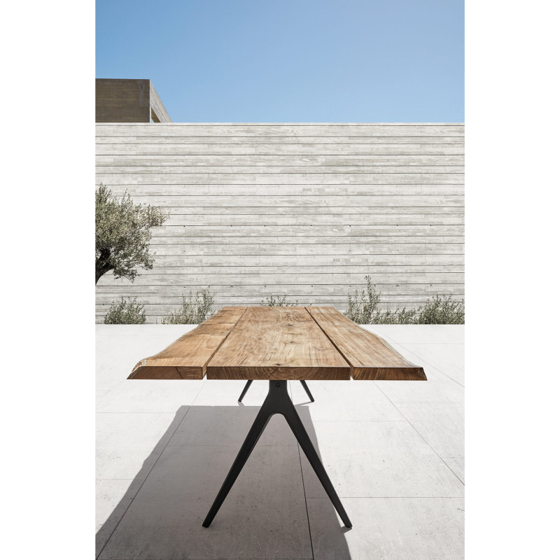 Gloster Raw Split 177" Teak Rectangular Dining Table | AuthenTEAK