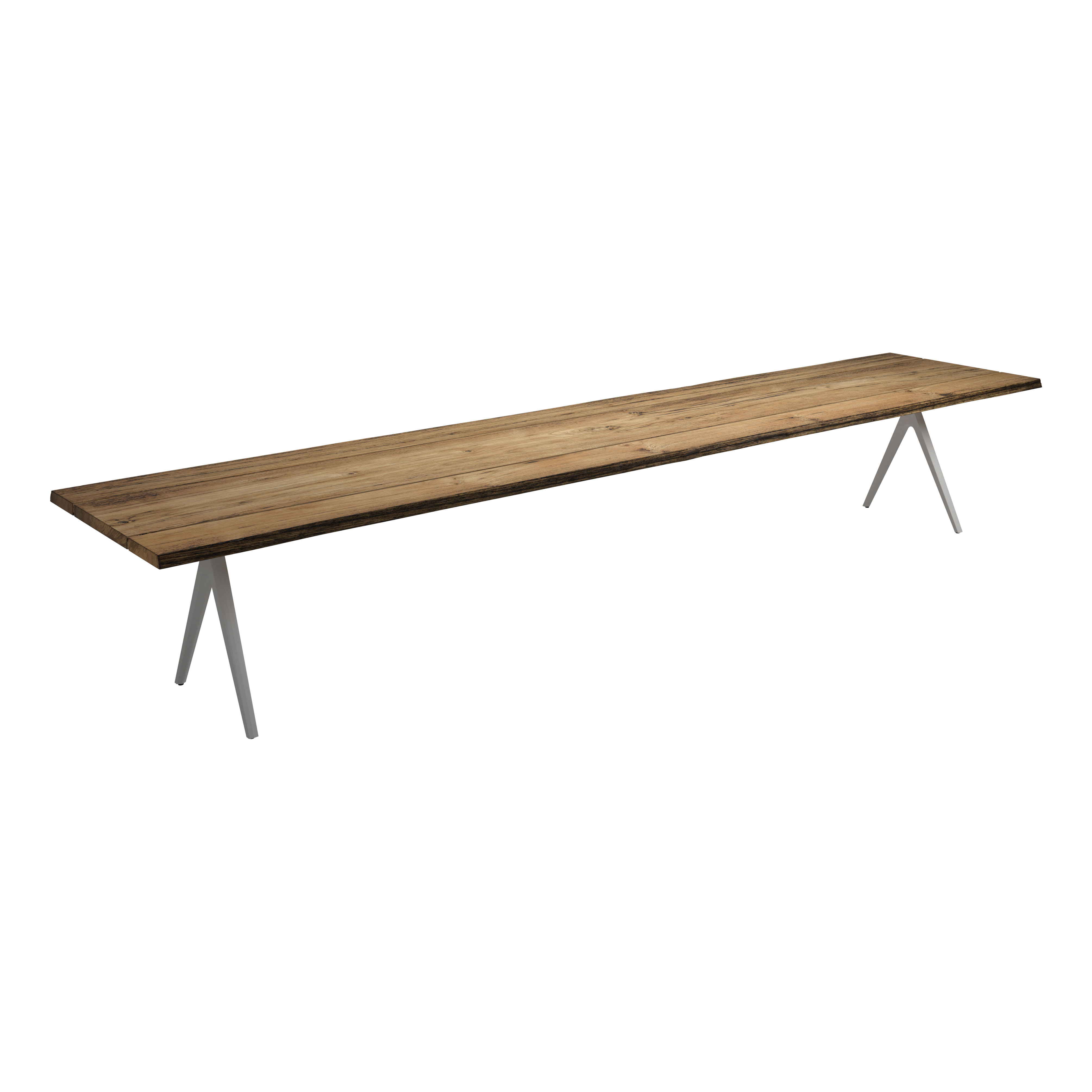 Gloster Raw Split 177" Teak Rectangular Dining Table | AuthenTEAK