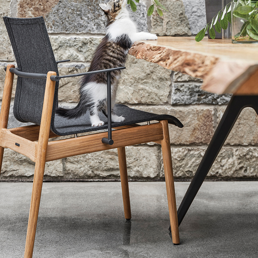 Gloster Raw Split 177" Teak Rectangular Dining Table | AuthenTEAK