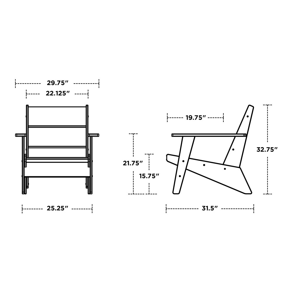Lounge Chair Dimensions Gatsby Mid Century Modern Furniture Style