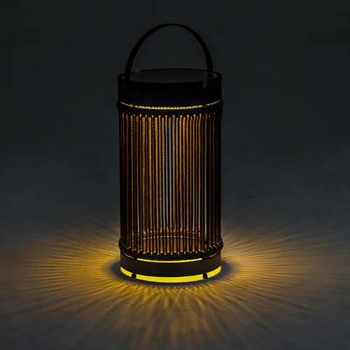 POVL Outdoor Shine Medium Rope Solar LED Lantern - Set of 2 | AuthenTEAK