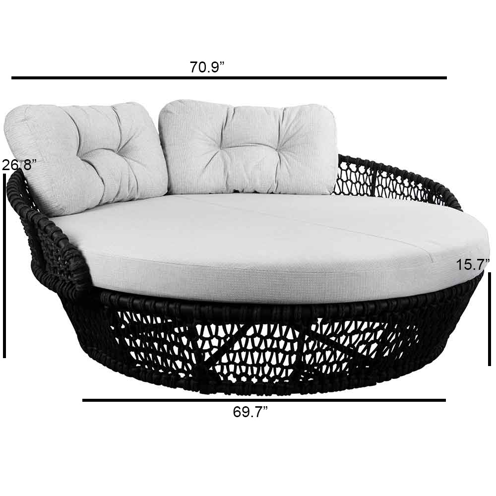 Cane-line Ocean Large Soft Rope Outdoor Daybed | AuthenTEAK