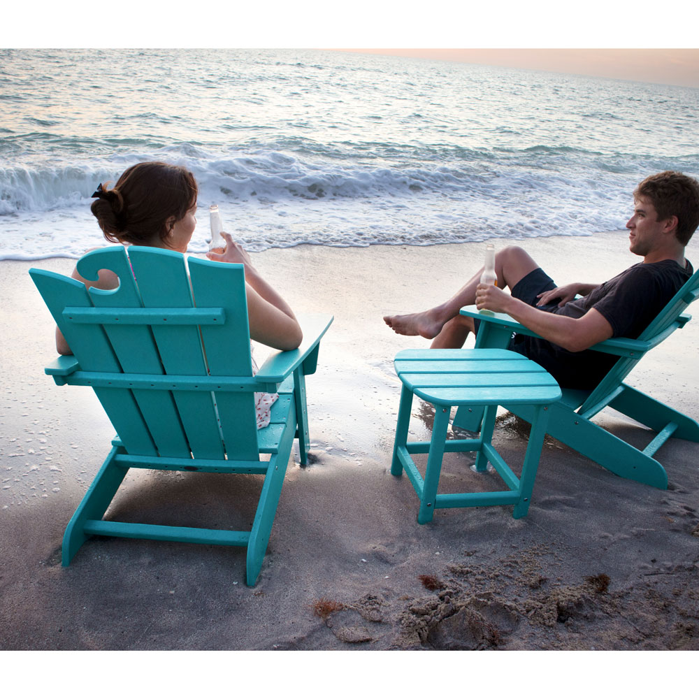 Polywood Wave 3-Piece Adirondack Set with The Ocean Chair | AuthenTEAK
