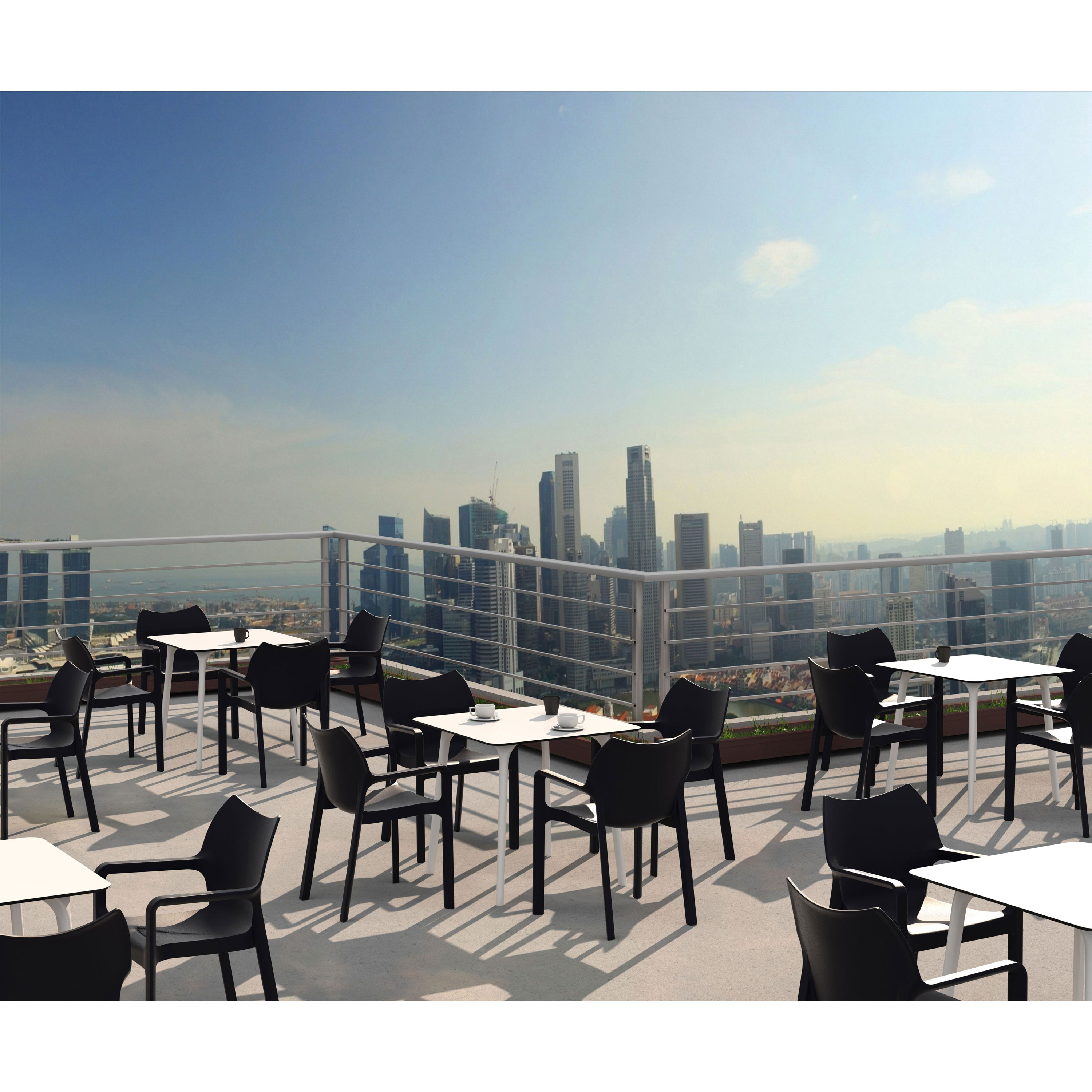 Compamia Diva Stacking Resin Dining Armchair - Set of 2 | AuthenTEAK