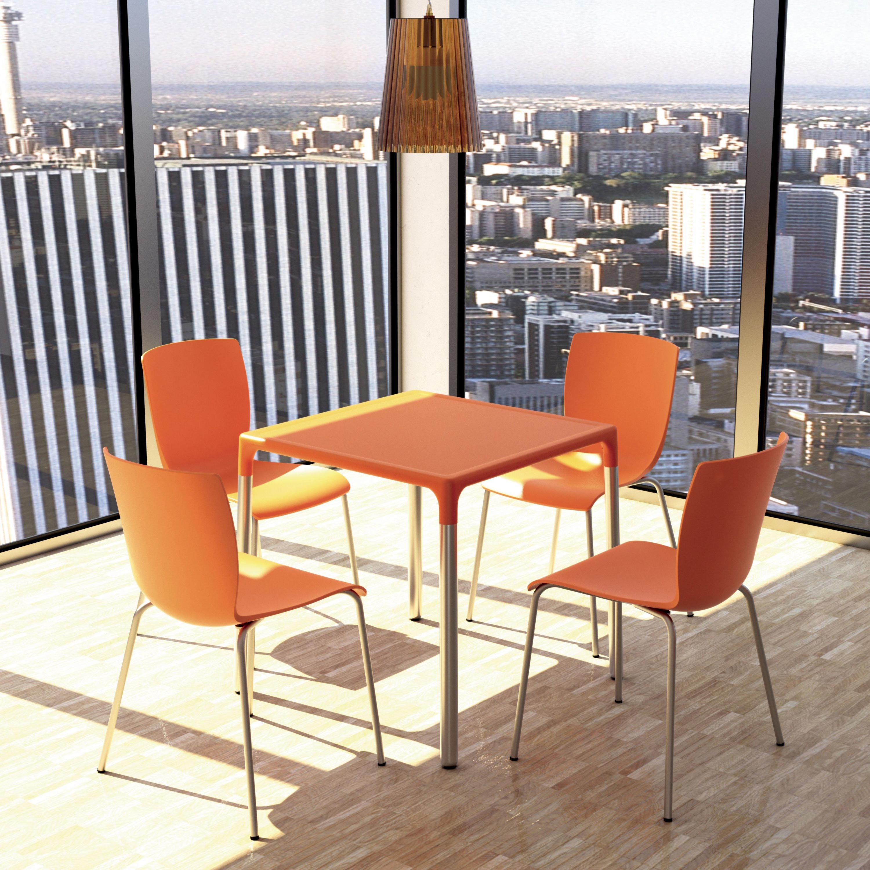 Compamia Mango 28" Aluminum Square Dining Table | AuthenTEAK