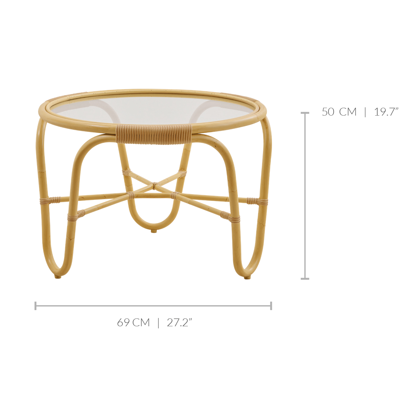 Sika Design Icons Charlottenborg 27" AluRattan Round Coffee Table ...