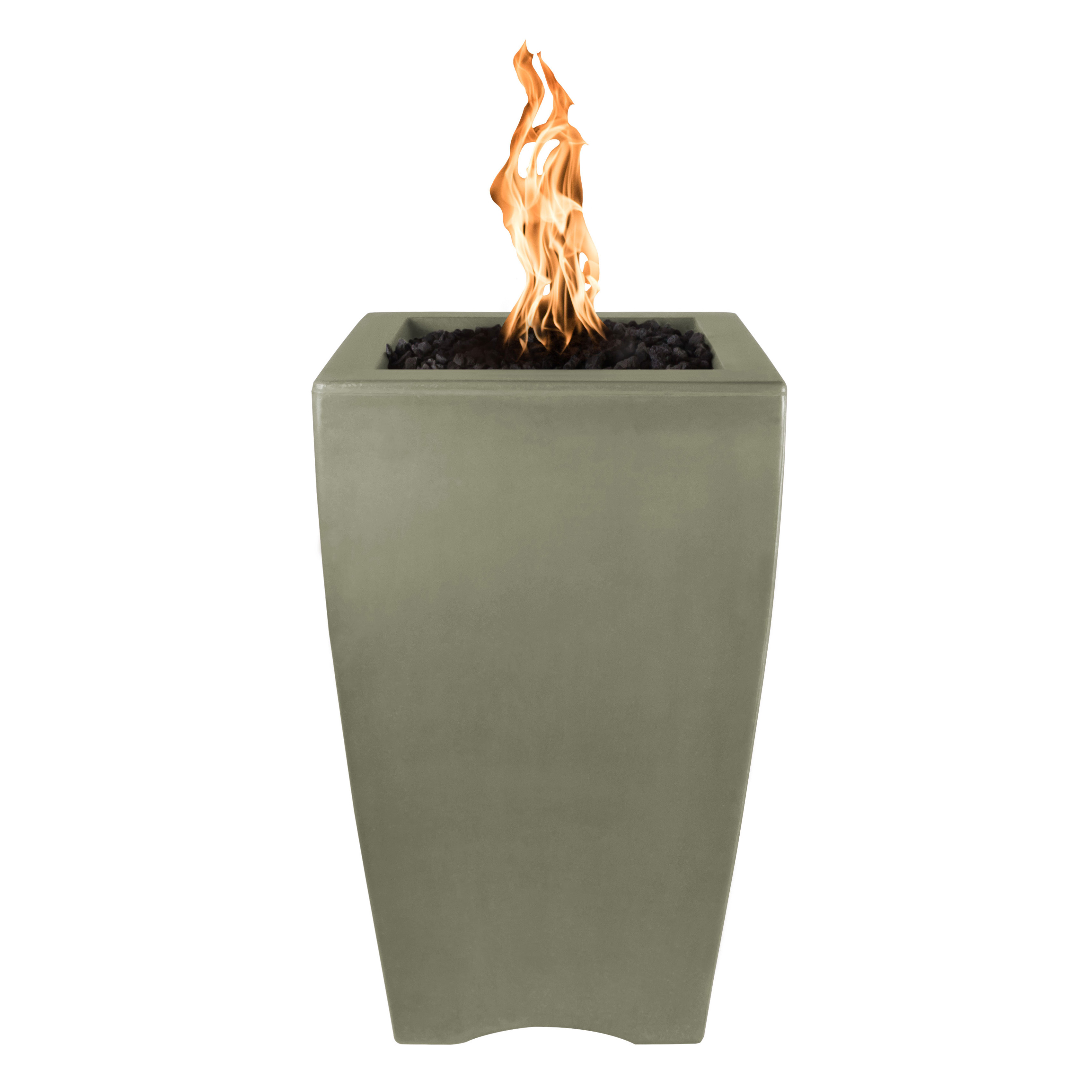 The Outdoor Plus Baston 20" Square Concrete Gas Fire Pillar | AuthenTEAK