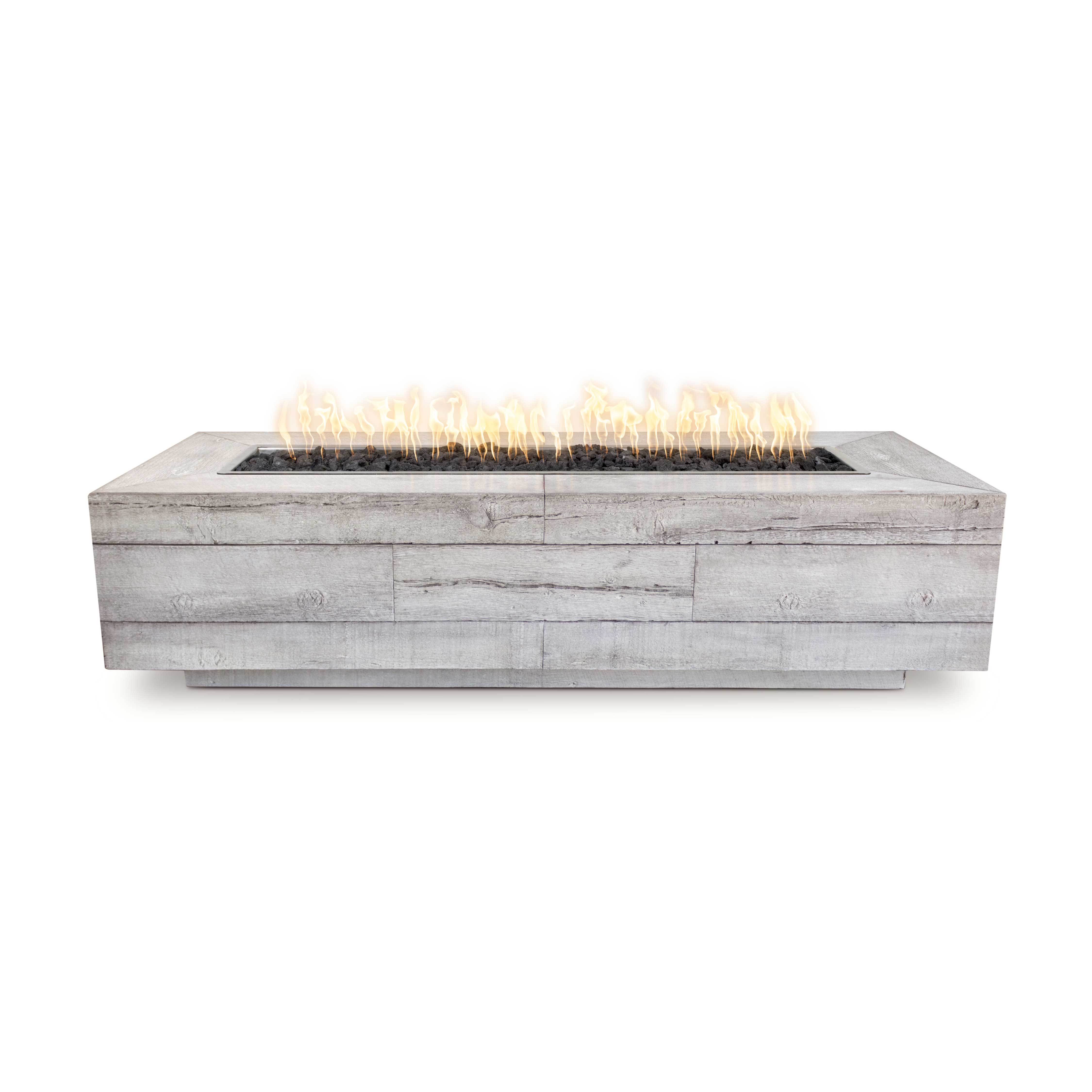 The Outdoor Plus Catalina 84" Rectangular Wood Grain Concrete Gas Fire ...