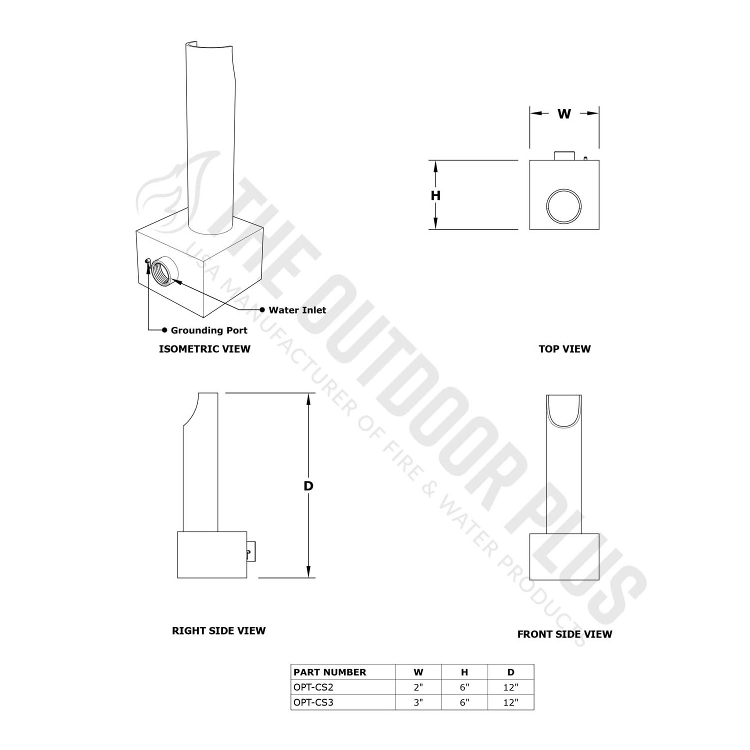 The Outdoor Plus Cannon Style Scupper - 3" | AuthenTEAK