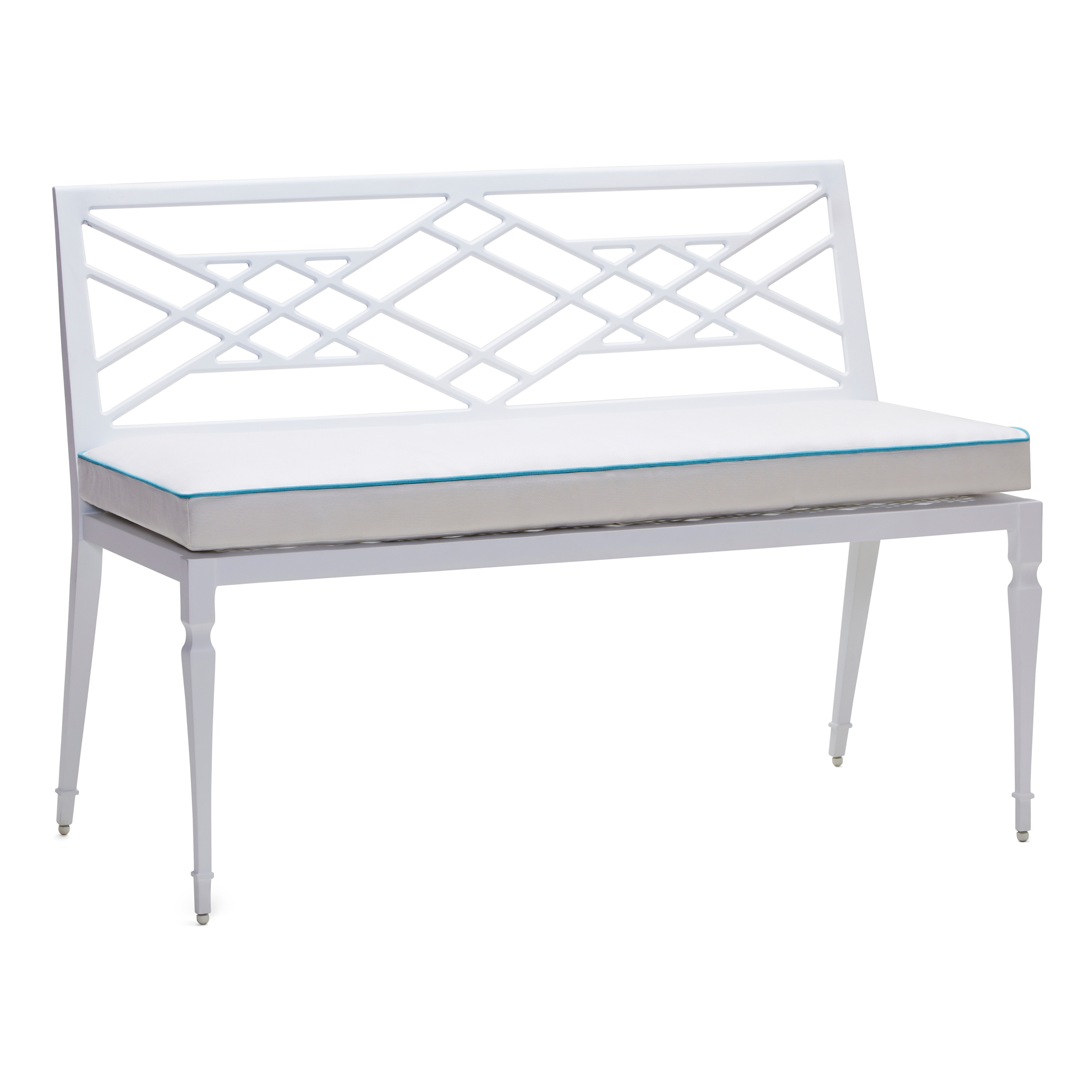 Woodard Tuoro 48" Armless Aluminum Bench | AuthenTEAK