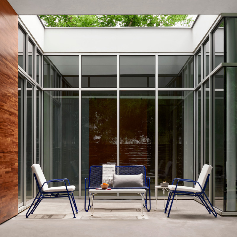 Woodard Turner Iron Spring Lounge Chair | AuthenTEAK