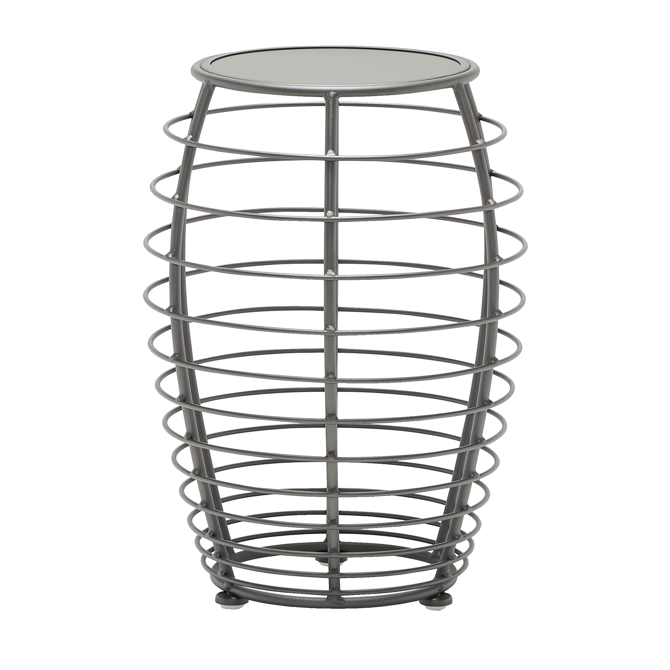 Woodard Latitude 16" Iron Round End Table | AuthenTEAK